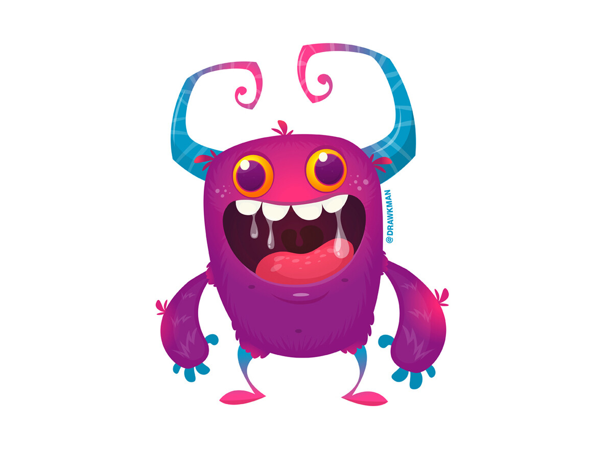 ArtStation - Cartoon monsters set by drawkman