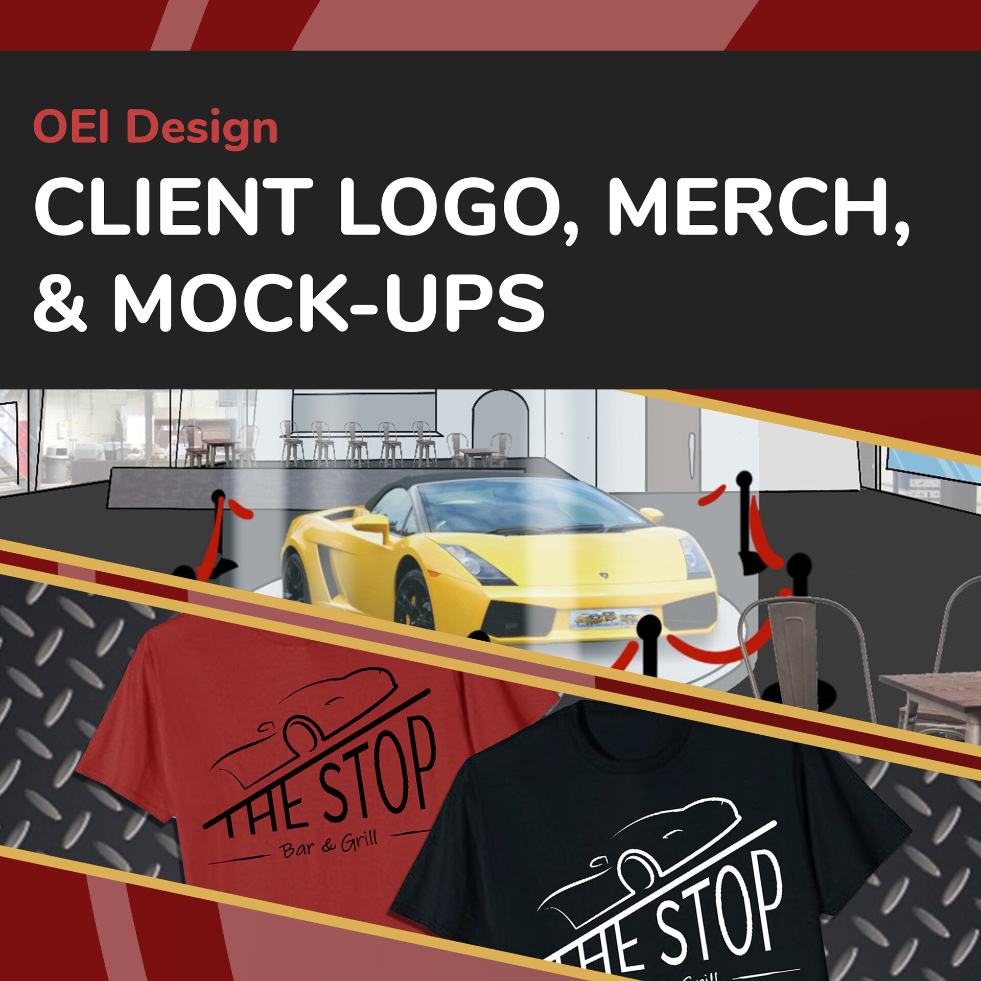 ArtStation - Oei Design Client "The Stop: Bar & Grill"