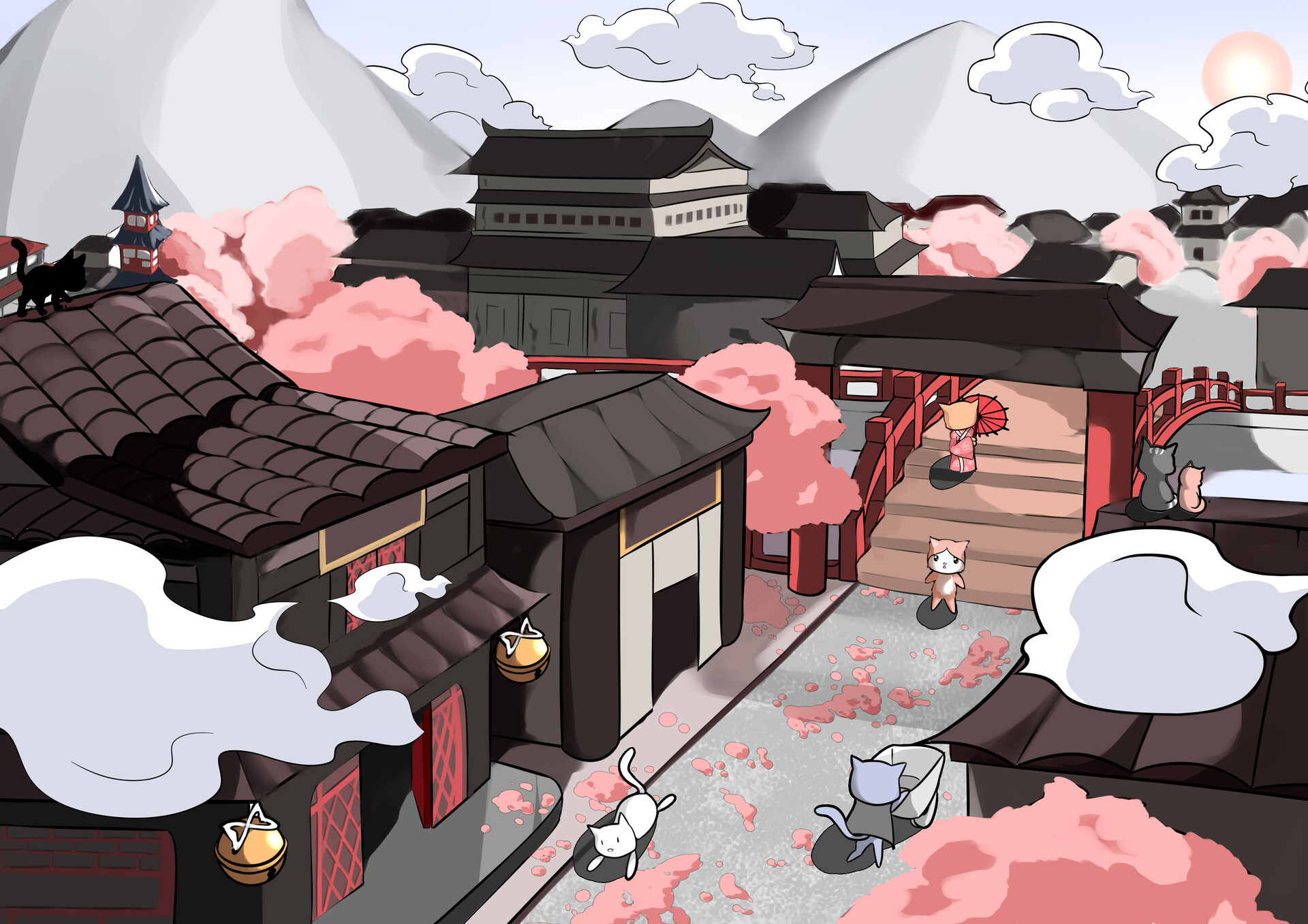 ArtStation - Cats In Inverted Land