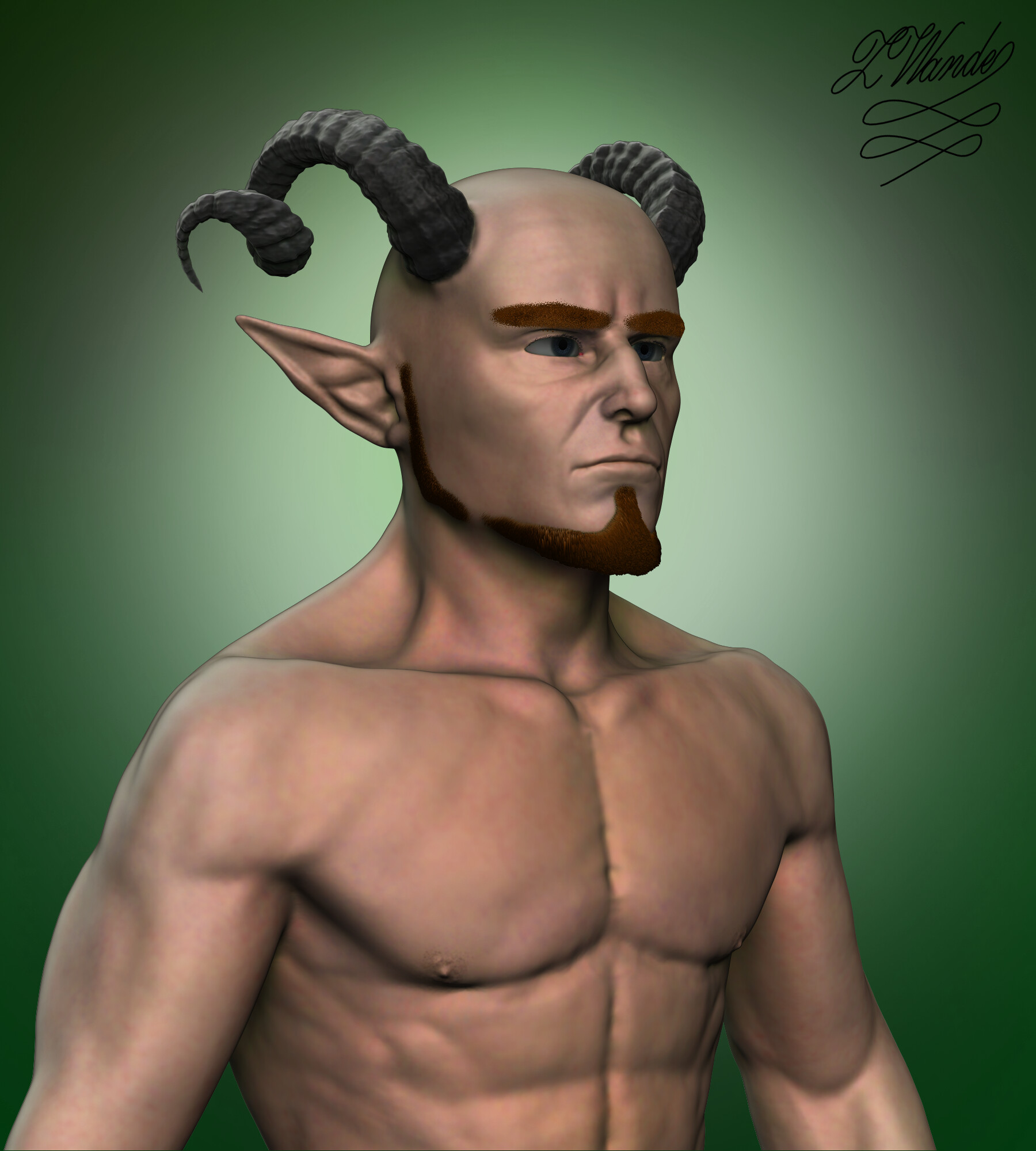 ArtStation - Satyr - HighPoly Practice