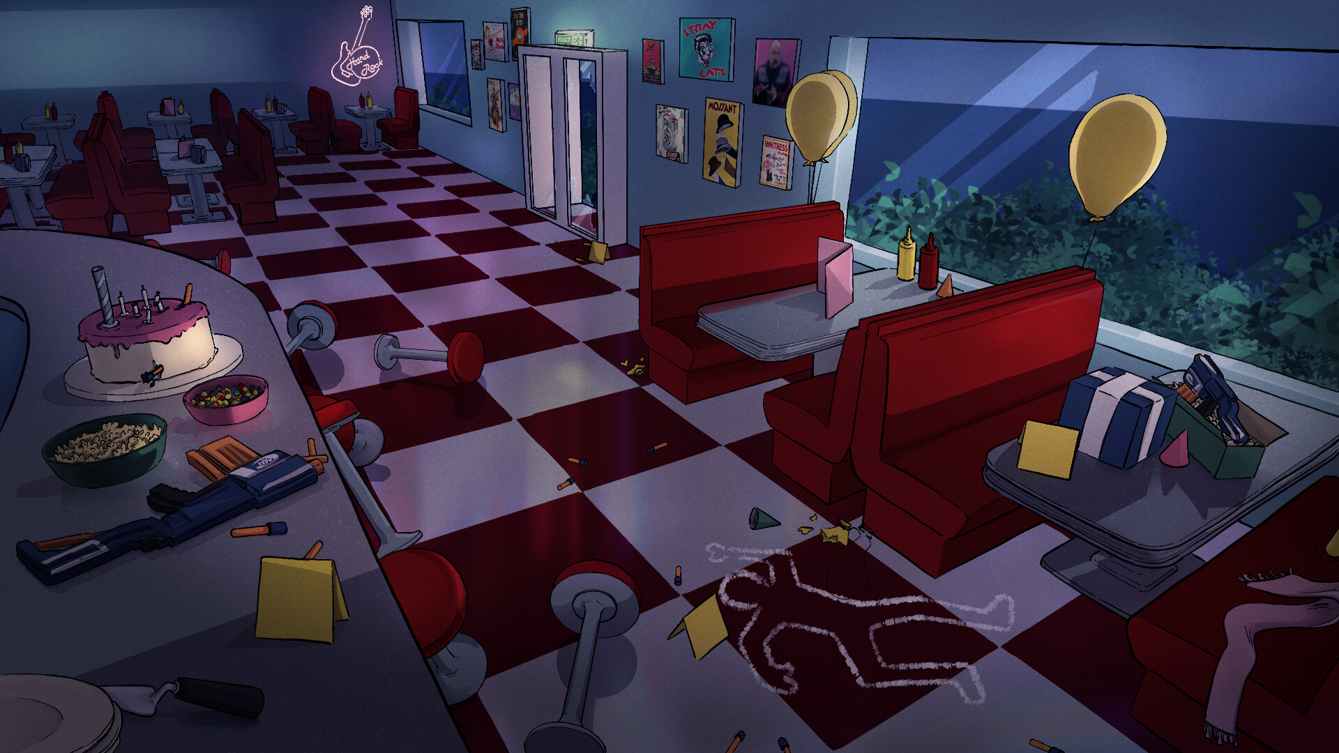 ArtStation - 50s Diner Concept Art