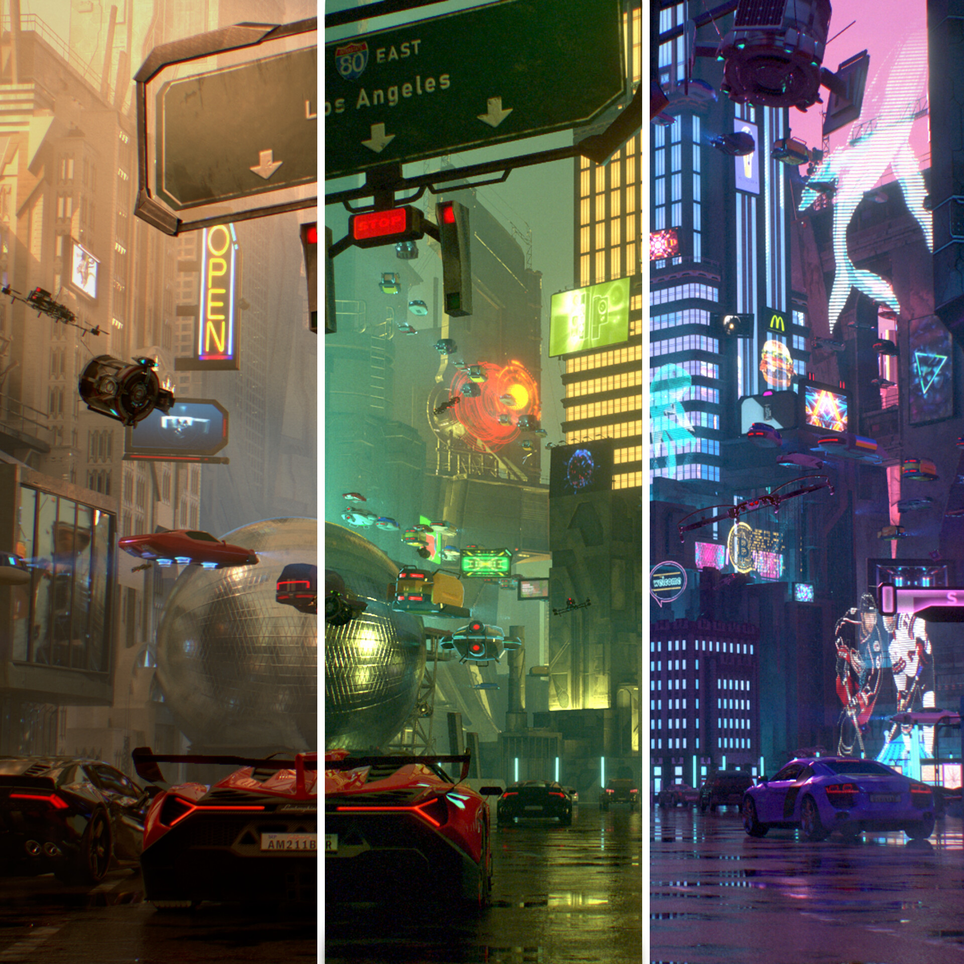 ArtStation - 2050 city_Lighting
