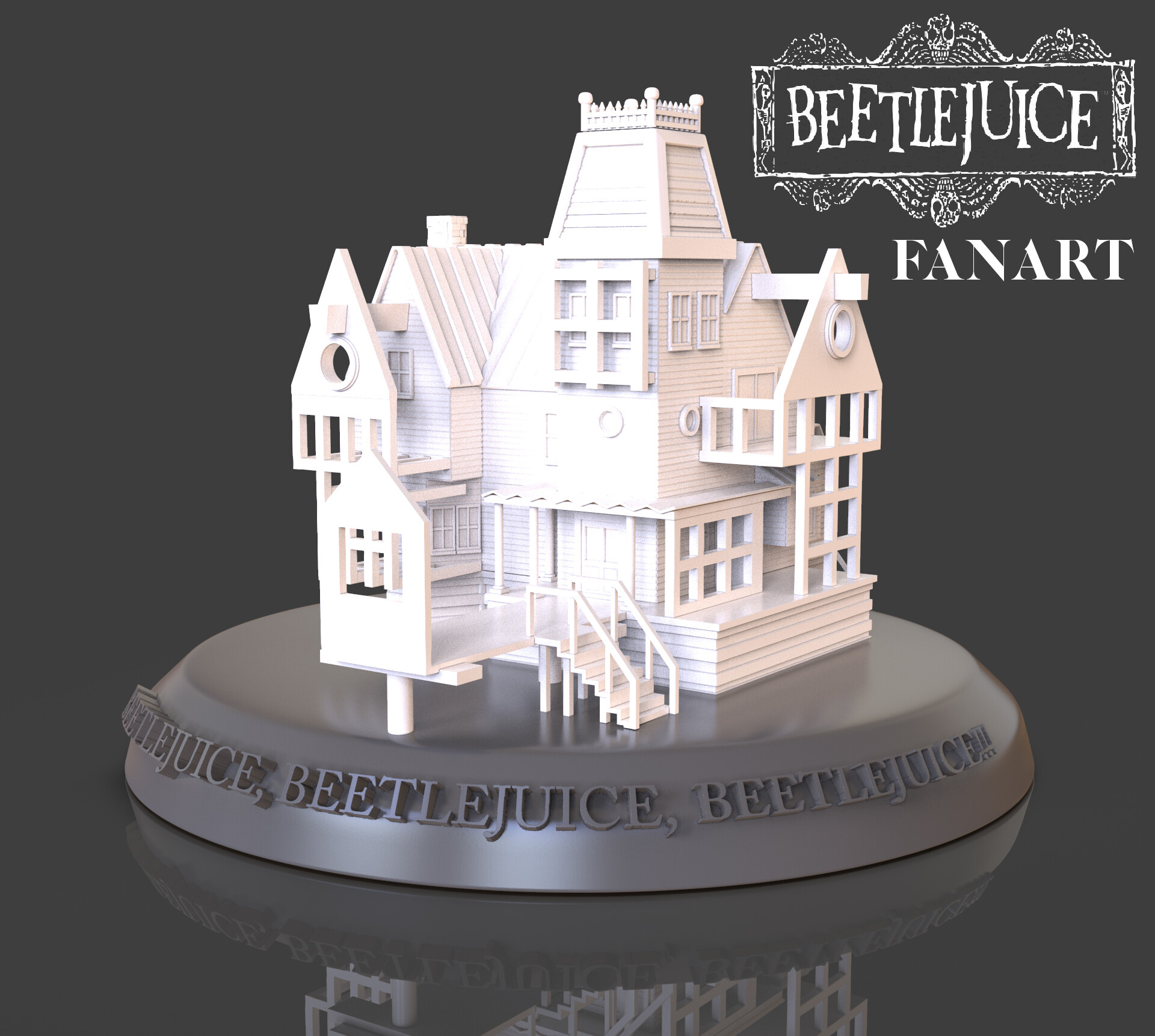 ArtStation - Beetlejuice House Diorama
