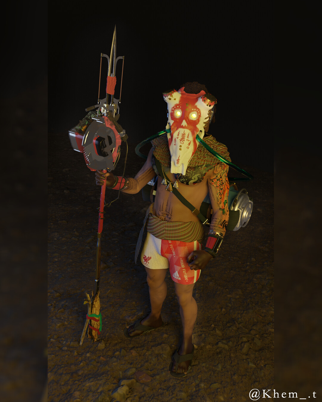 ArtStation - Futuristic Tribe: "The past." 3d concept art