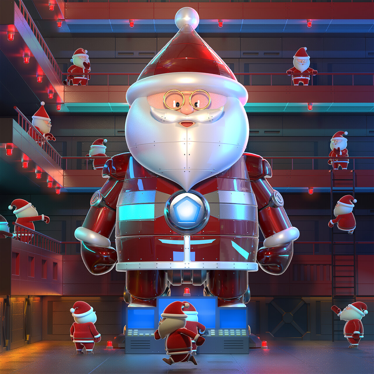 ArtStation - ROBOT SANTA
