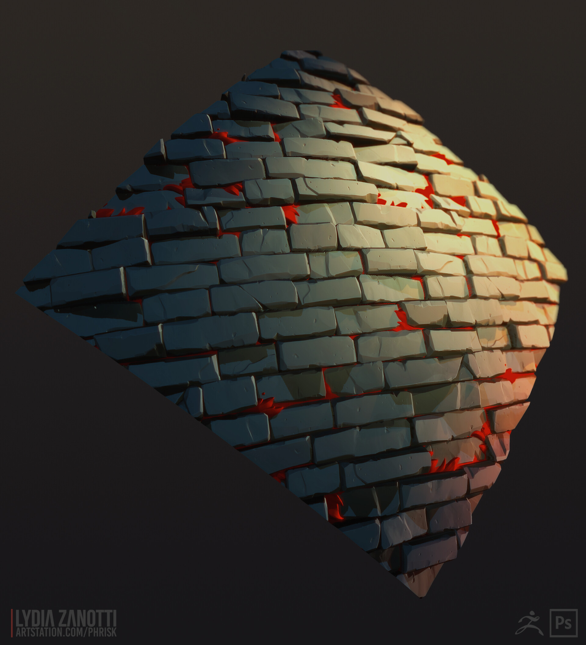 ArtStation - Stylized Rock Tile