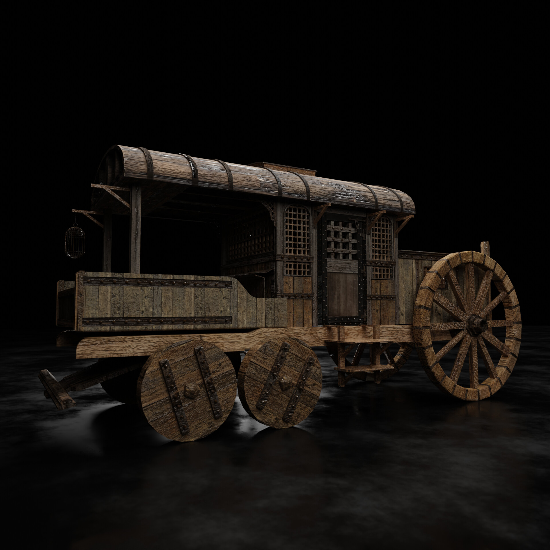 ArtStation - Medieval Prison Vehicle