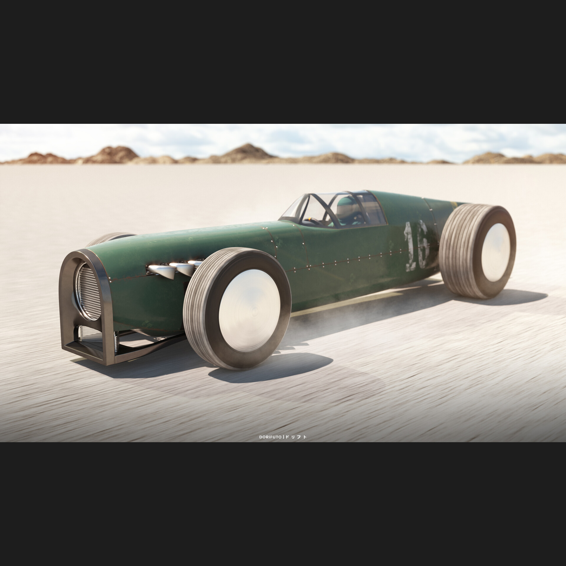 ArtStation - Spitfire land speed record hotrod