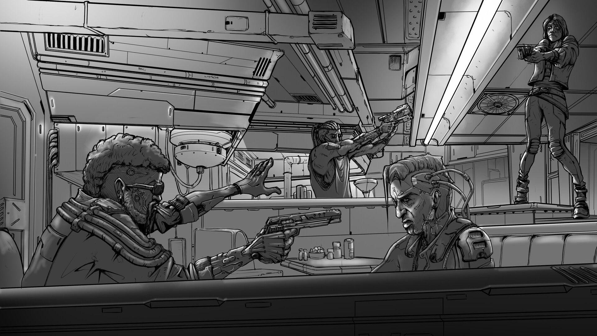 ArtStation - Diner Scene Redesign: Pulp Fiction