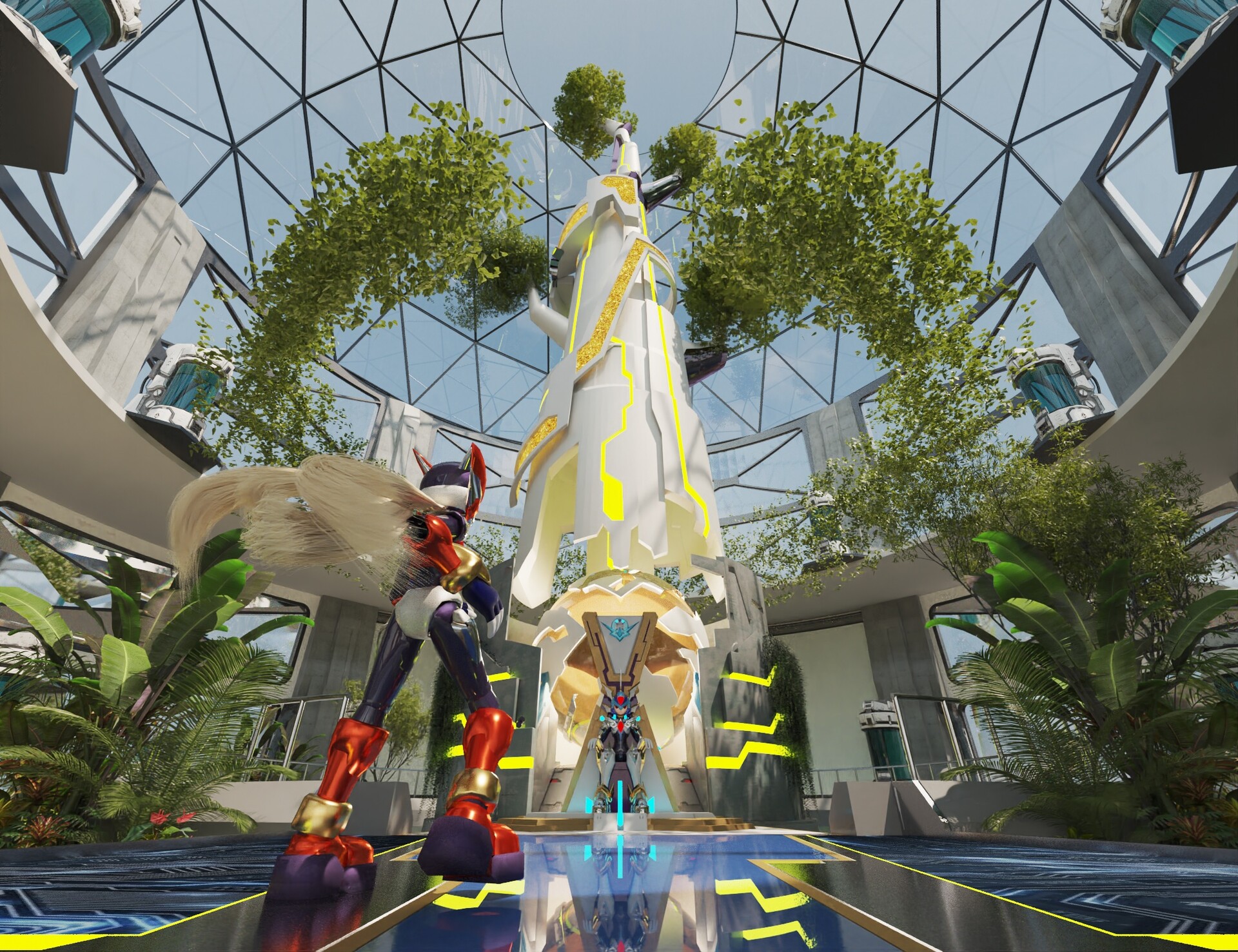 ArtStation - Rebuit Megaman zero 3: Yggdrasil Encouter boss