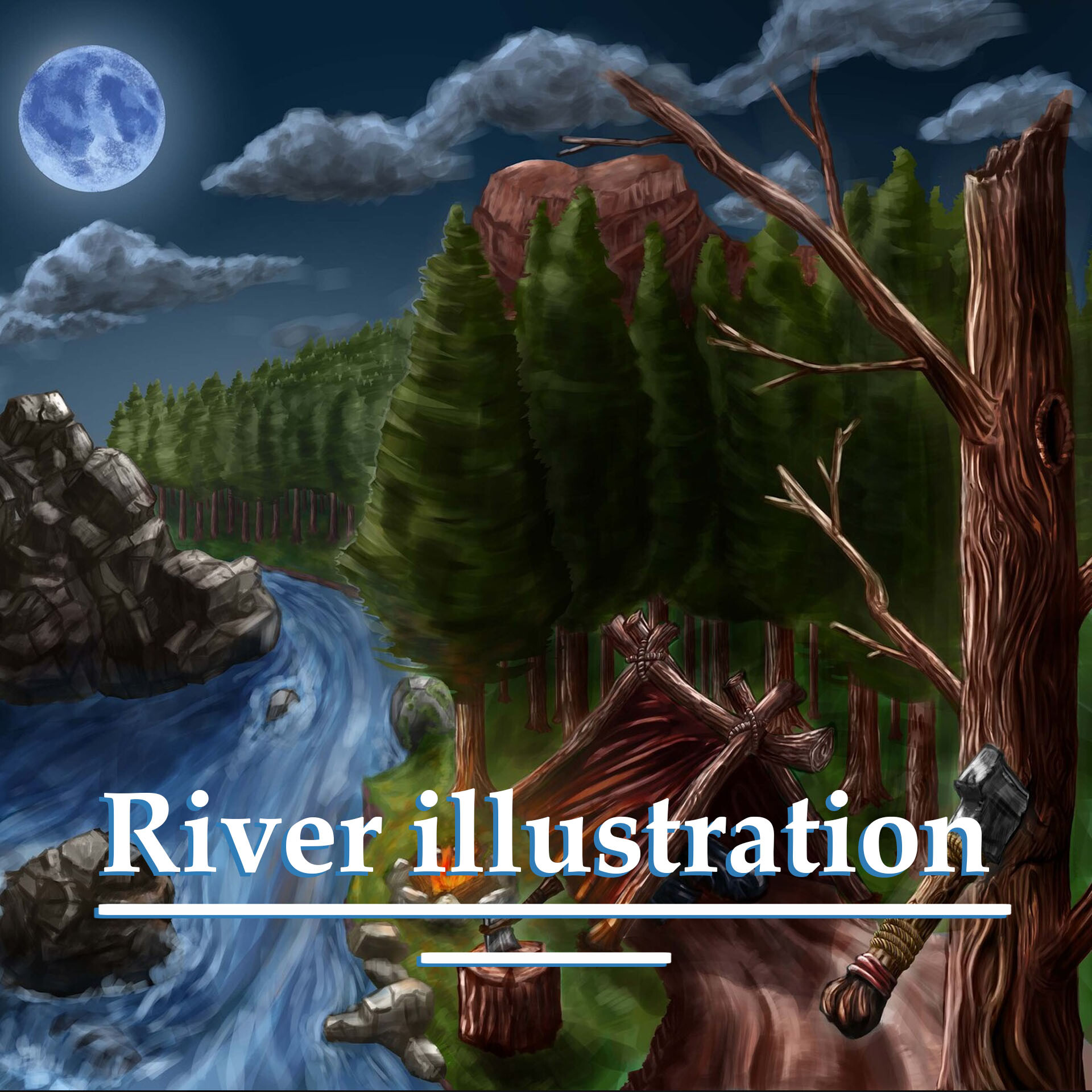 ArtStation - River illustration