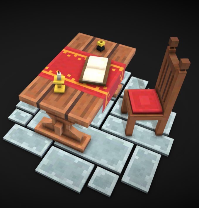ArtStation - 3D pixel art table