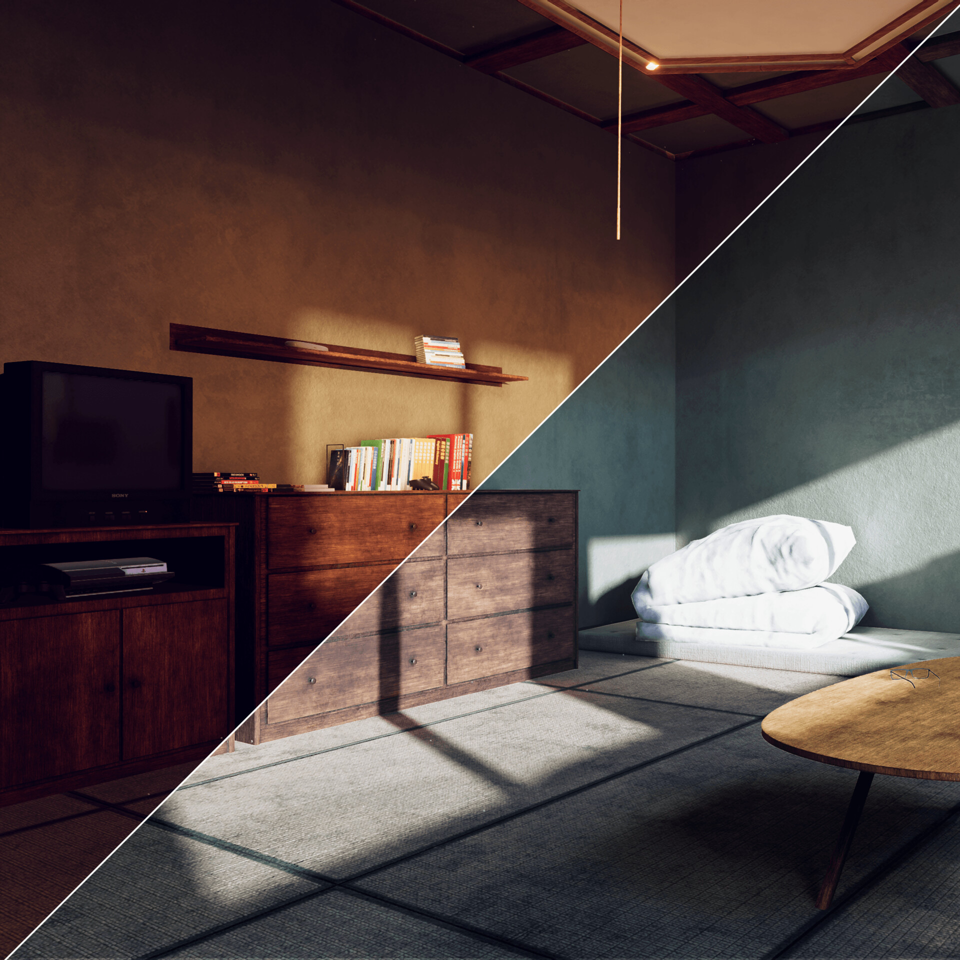 ArtStation - Persona 4 - Protagonist Room