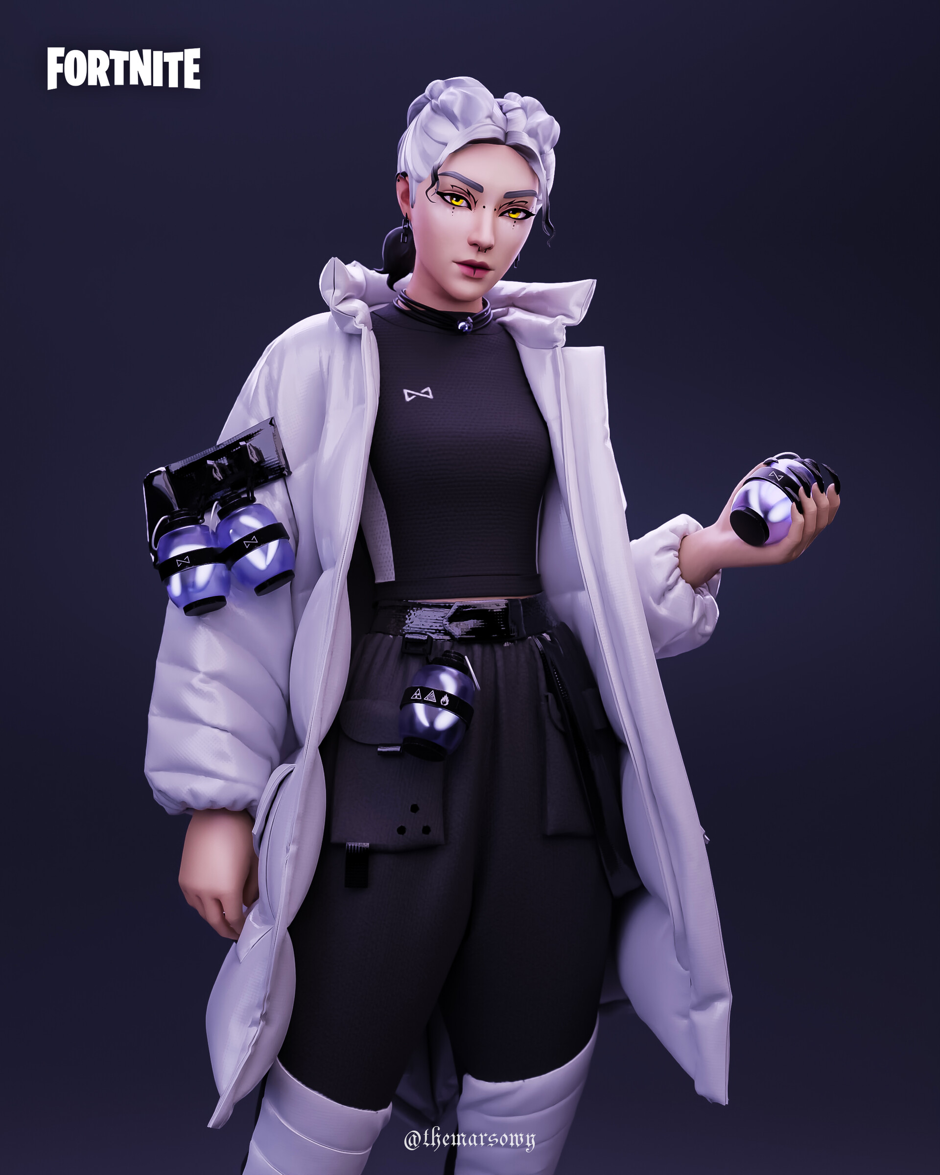 ArtStation - Custom Fortnite outfits - Marvelous Designer practice