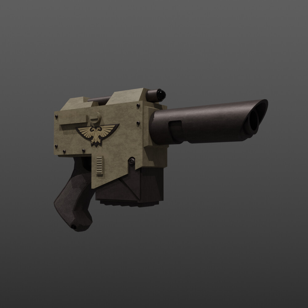 ArtStation - Laspistol - Warhammer 40K Gun