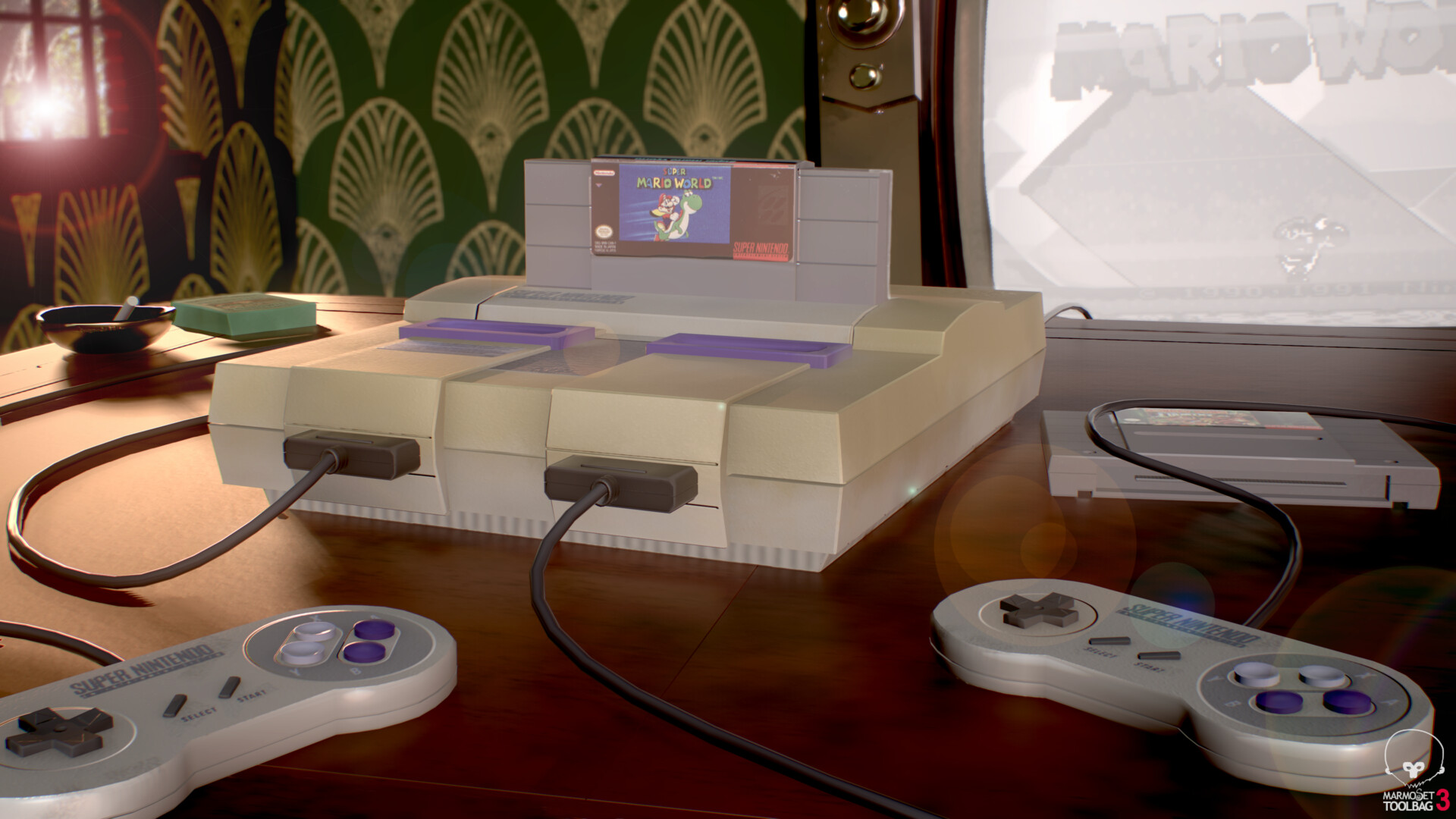 ArtStation - SNES in a Vintage Environment (in progress)