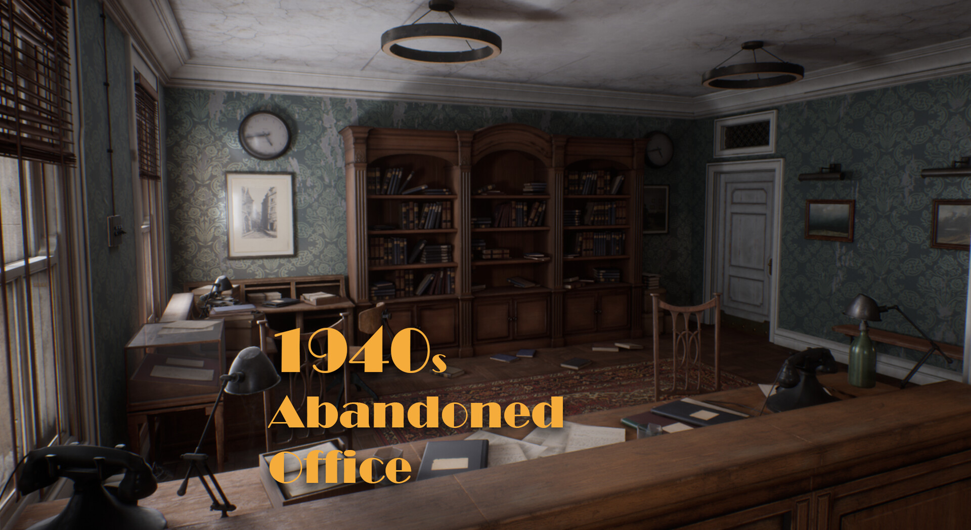 ArtStation - 1940s Abandoned Office (Interior)