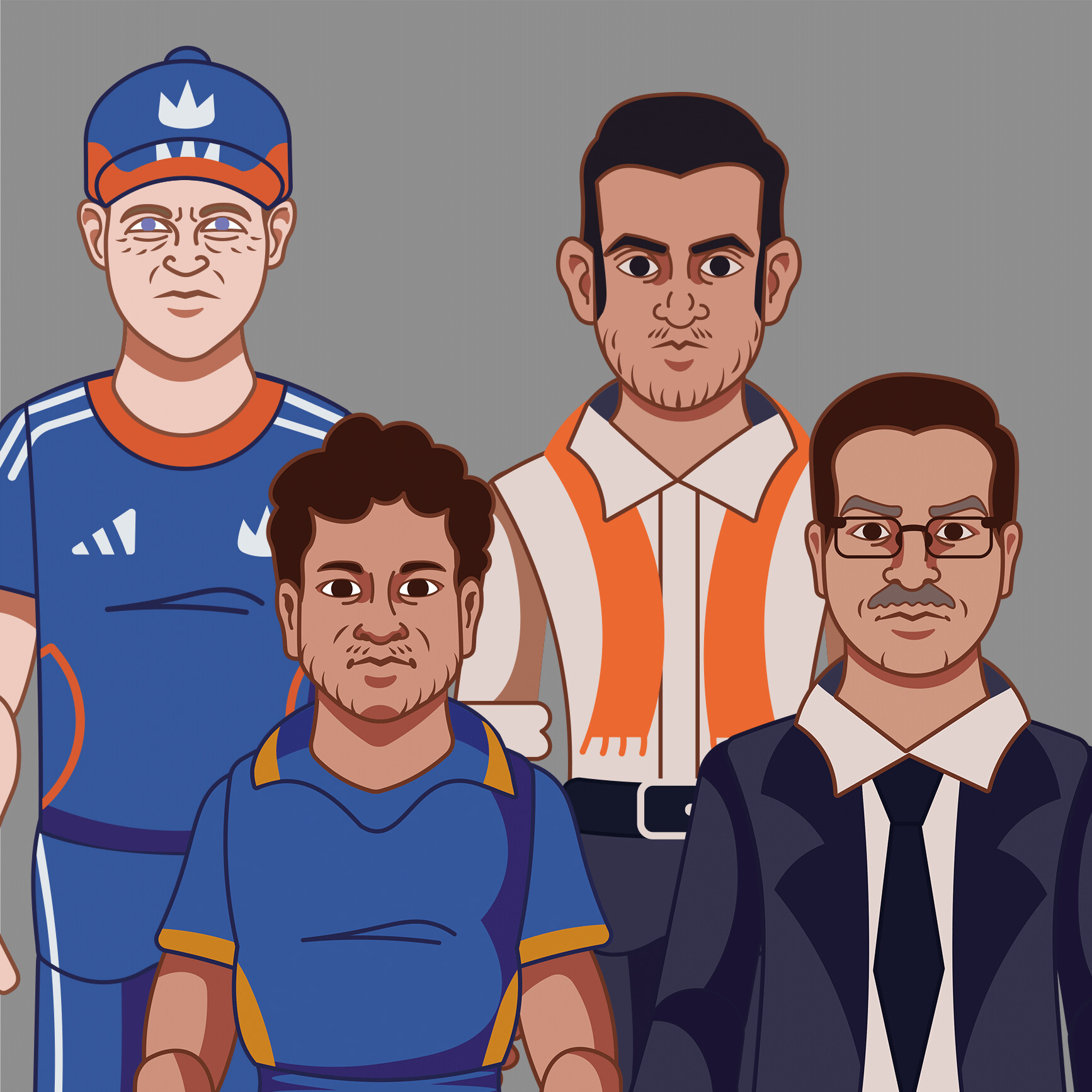 ArtStation - Indian cricket team animation set