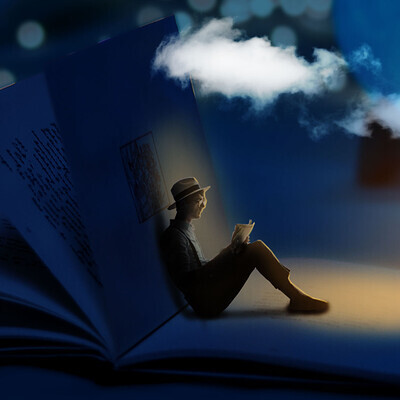 ArtStation - Man and book