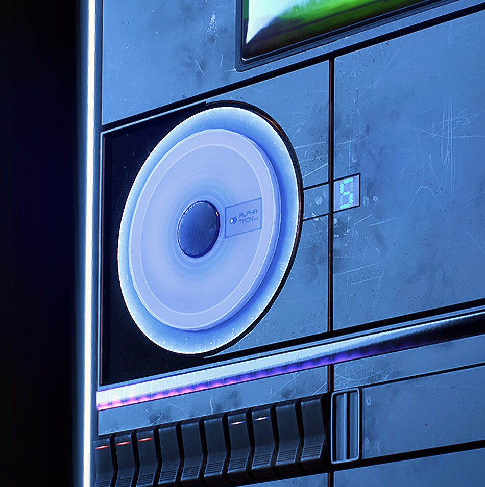 ArtStation - Retro Futuristic Hi-Fi Stand (Syd Mead Tribute)