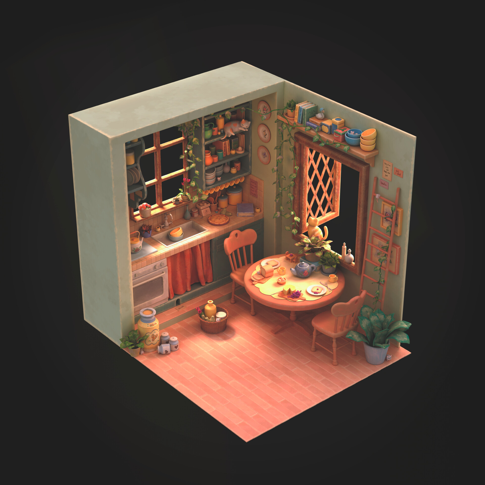 ArtStation - Diorama Kitchen