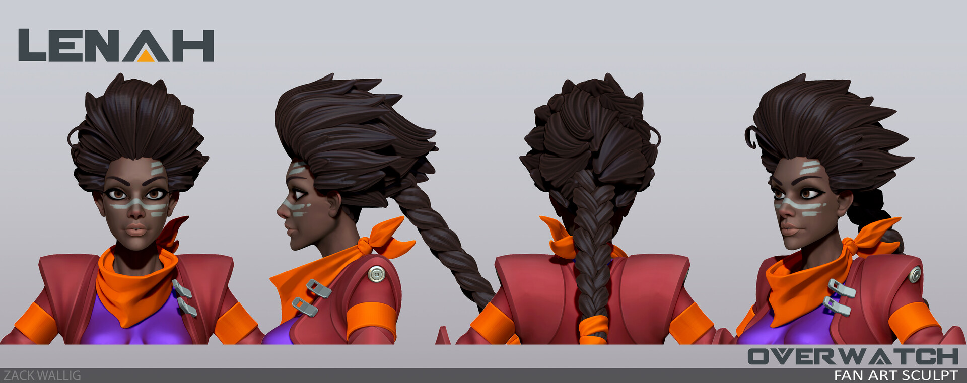 ArtStation - Lenah : Overwatch Style OC Sculpt
