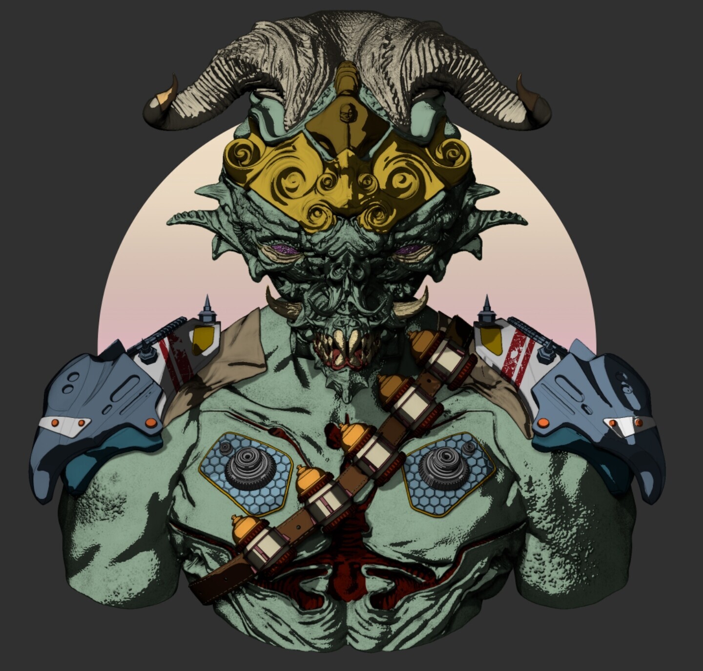 ArtStation - Space demon (sketch)