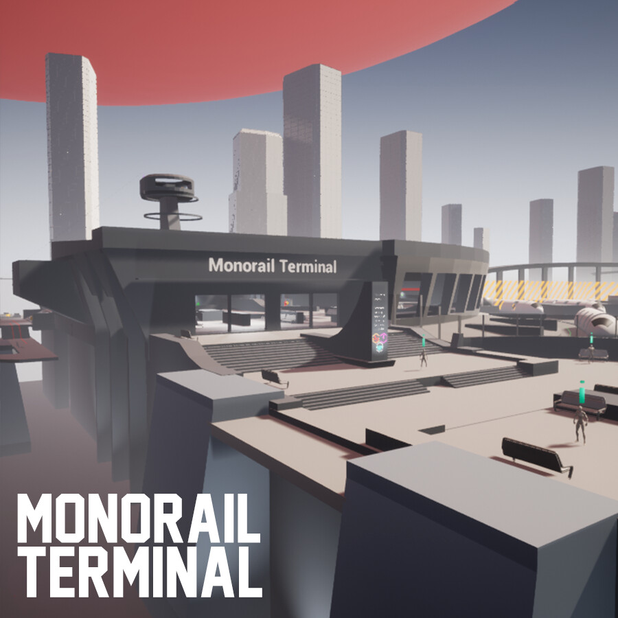 ArtStation - Monorail Terminal