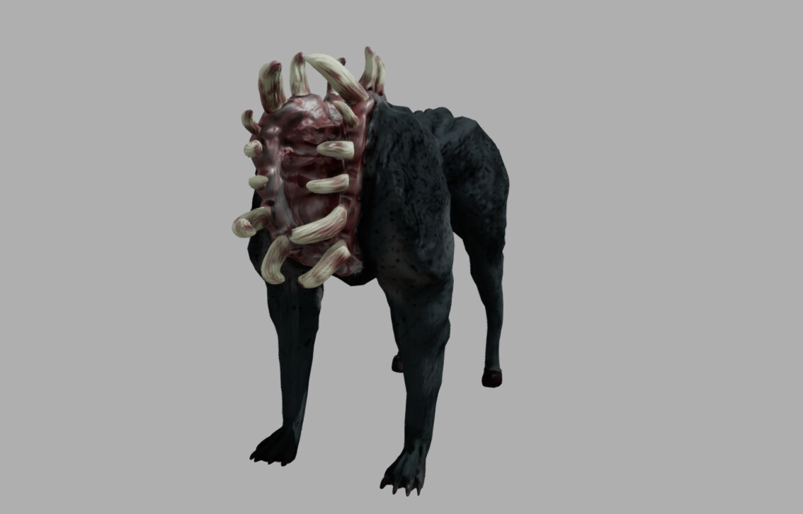 ArtStation - Headless Mutant HellHound