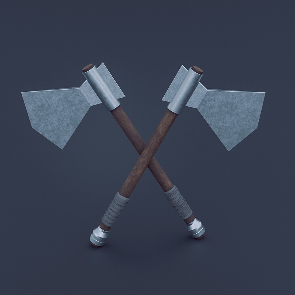 ArtStation - Axe 3D Low Poly Game Asset Model | Battle Axe