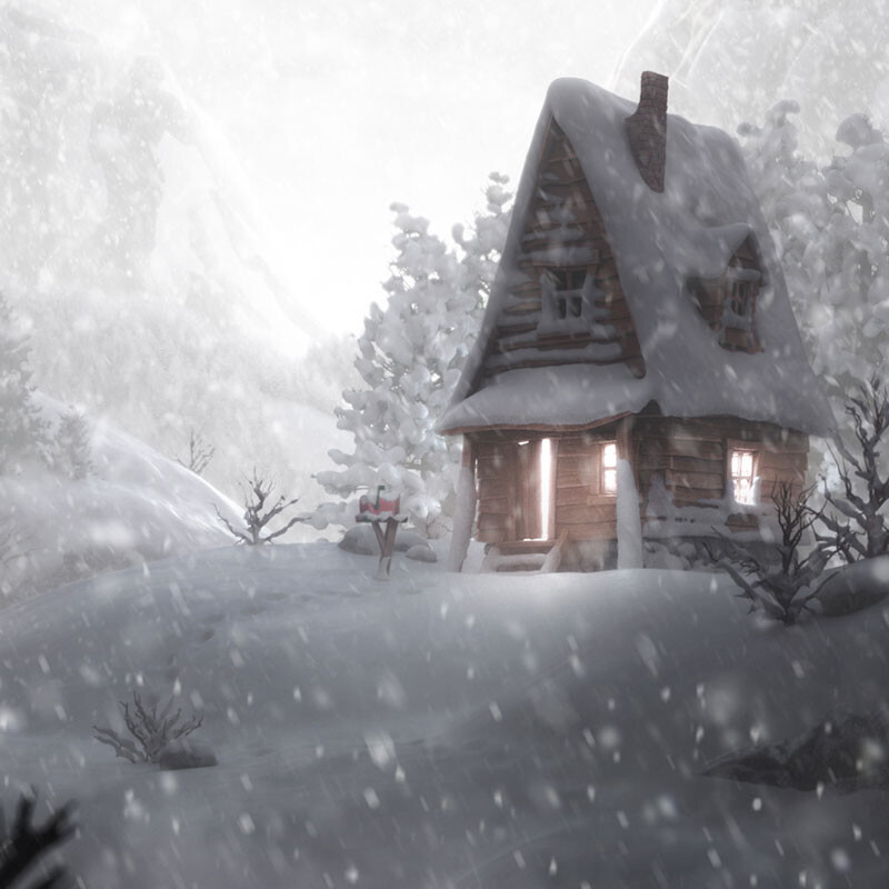 ArtStation - Winter Cabin - Ominous