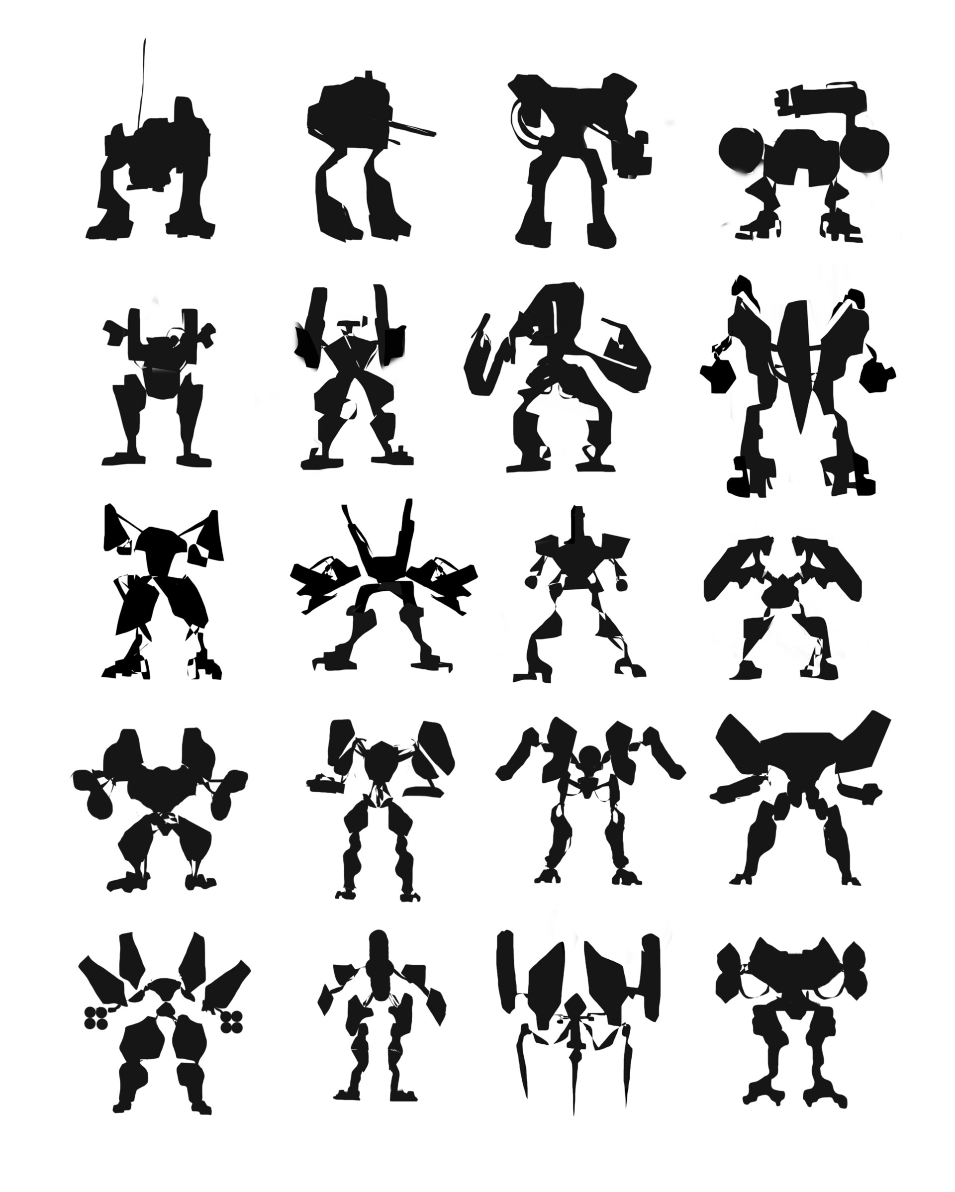 ArtStation - Mech Silhouette Exploration