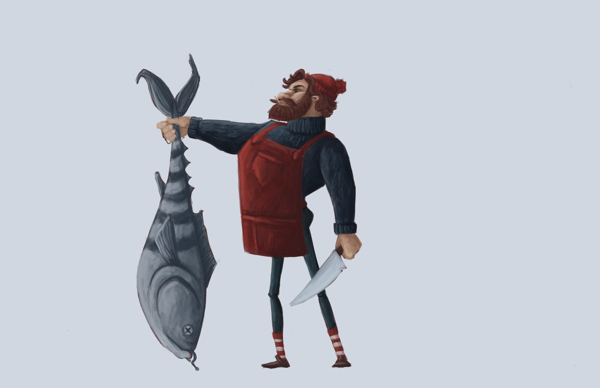 ArtStation - Mr. Williams the Fishmonger Character Design