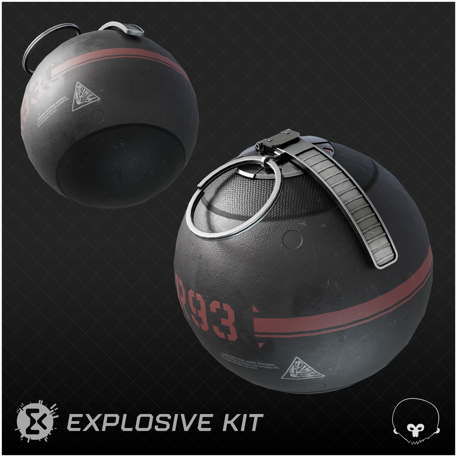 ArtStation - ExplosivesKit Riot Grenade
