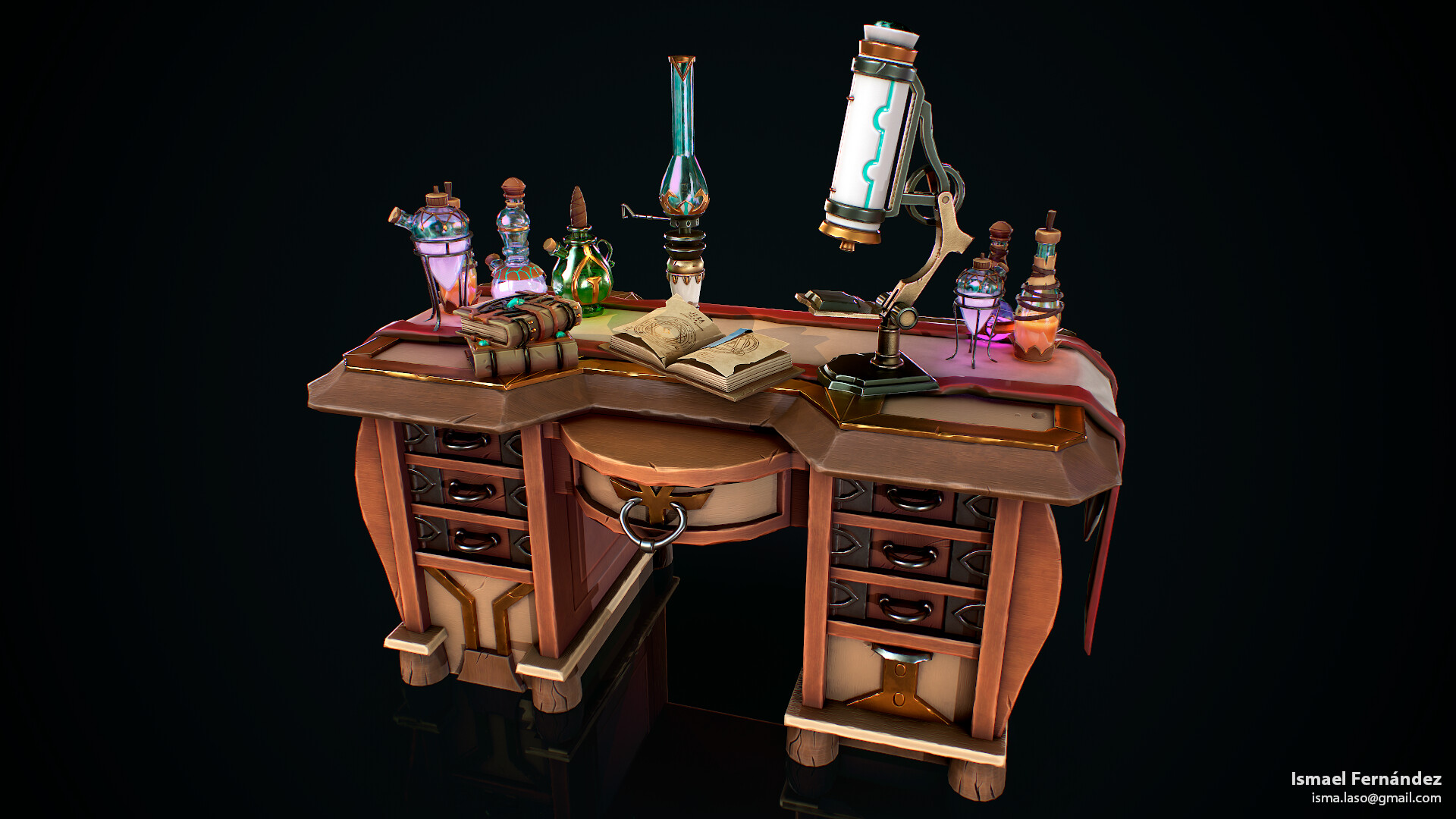 ArtStation - Stylized Alchemist Desk