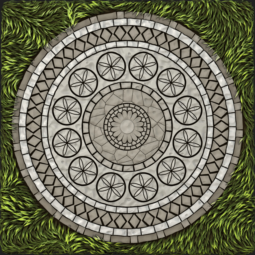 Amy Hua - Elden Ring Fan Art - Rest Spot - Substance Designer