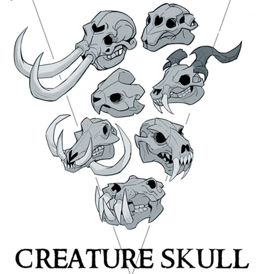 ArtStation - creature skull