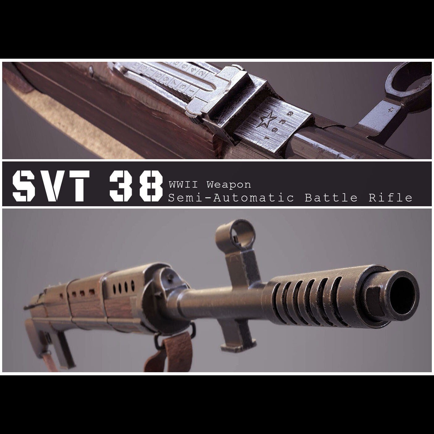 ArtStation - SVT 38 - Semi Automatic Battle Rifle
