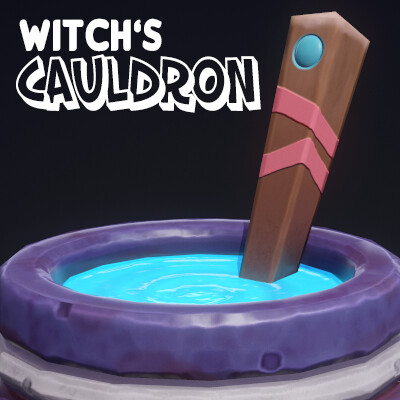 ArtStation - Stylized Witch's Cauldron