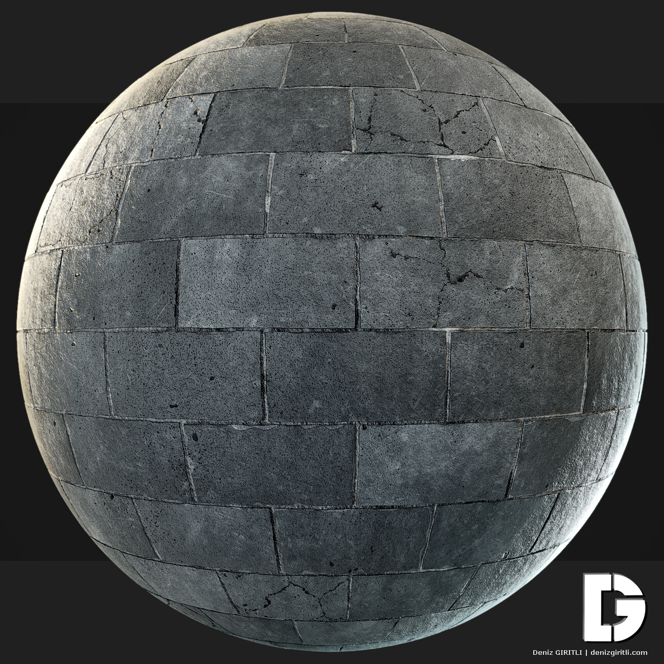 ArtStation - Concrete Brick Wall Material - Substance Designer