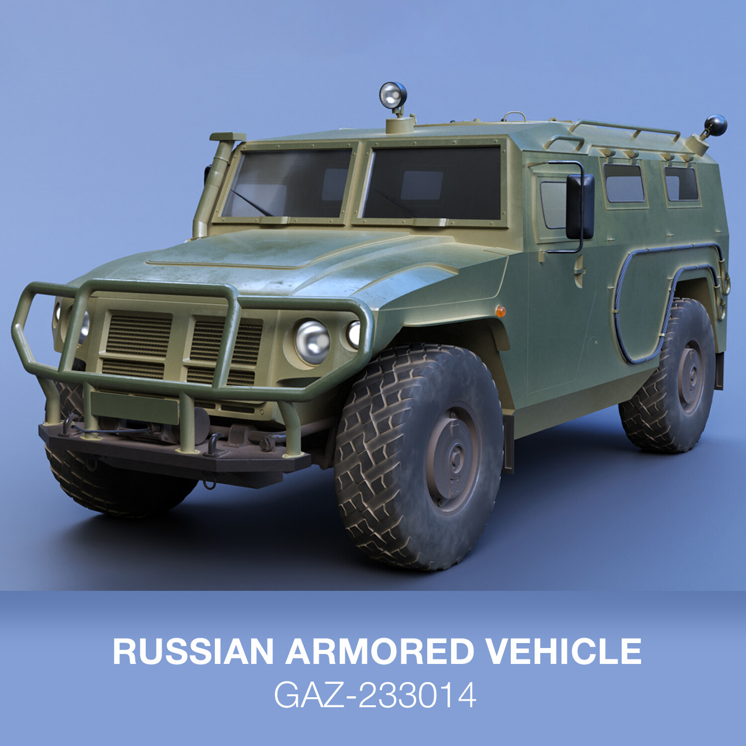 ArtStation - Russian armored vehicle GAZ-233014 Tigr (Tiger)