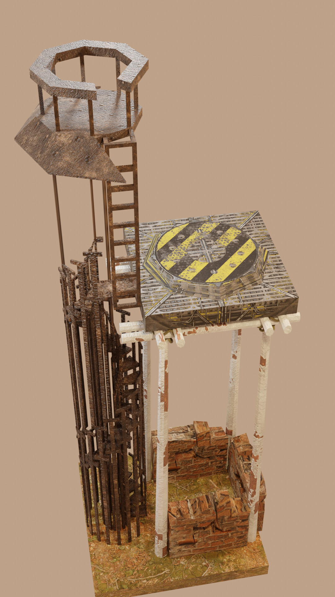 ArtStation - Simple Tower 4 levels