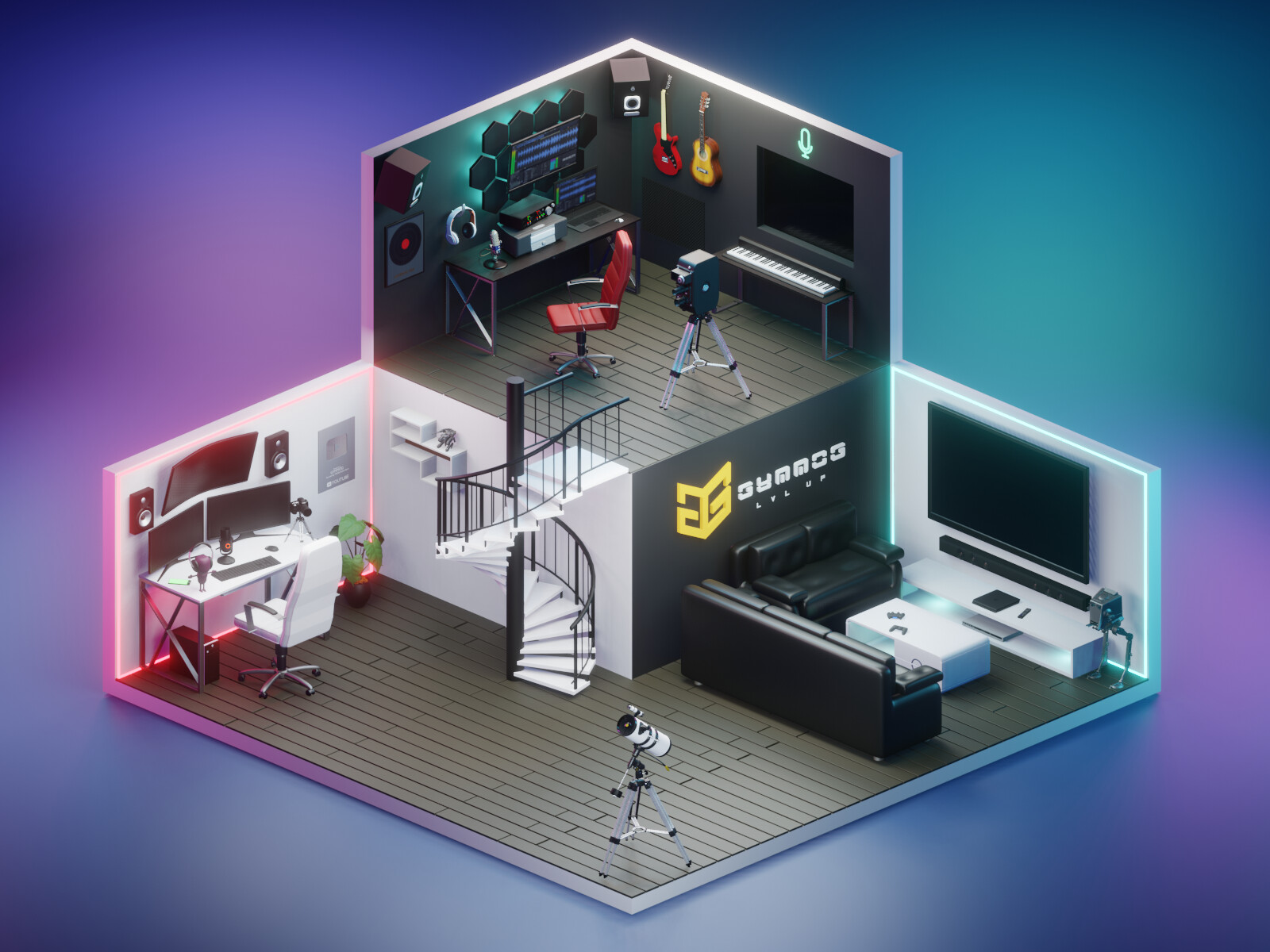 ArtStation - Gaming and Stream Area.