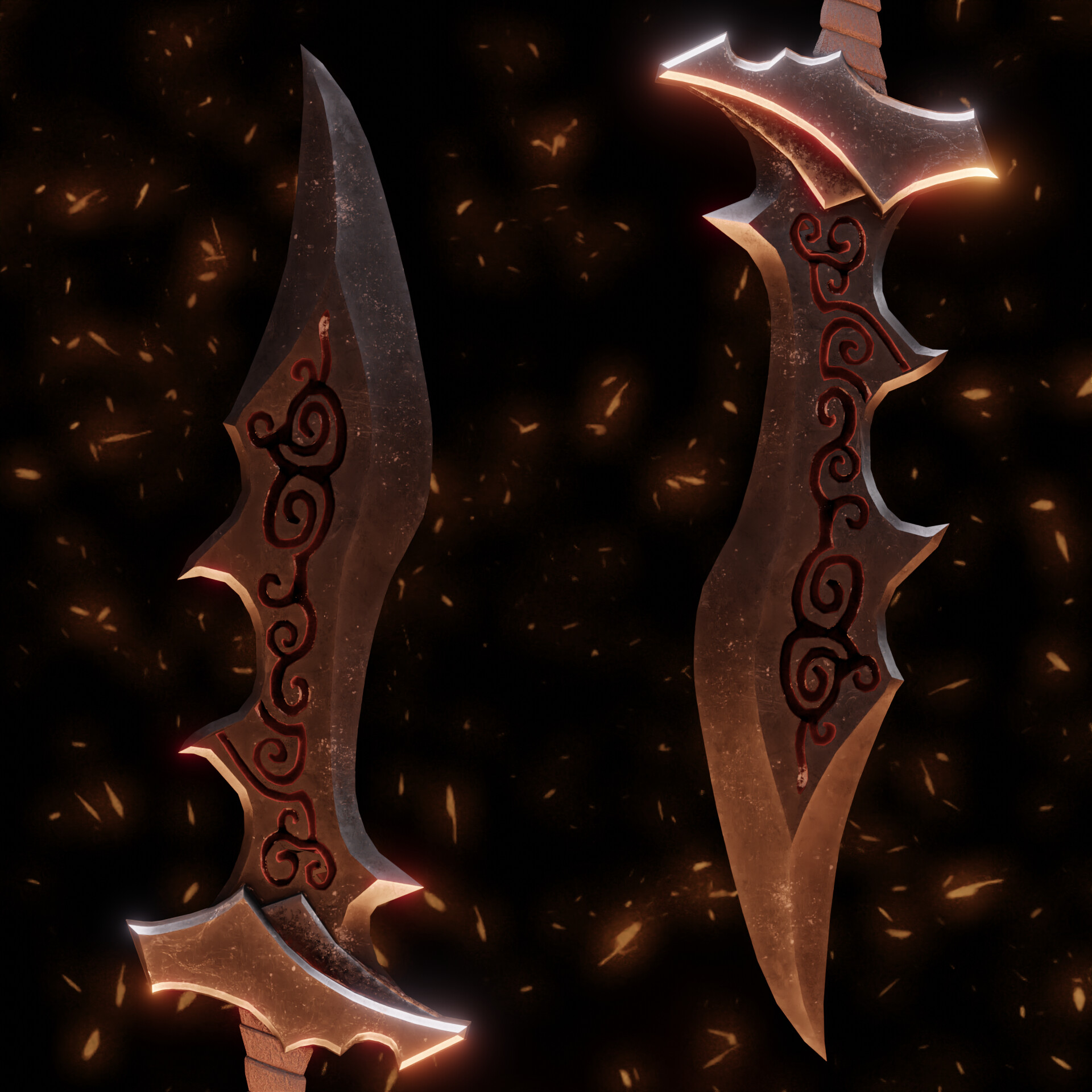 ArtStation - Fiery dagger