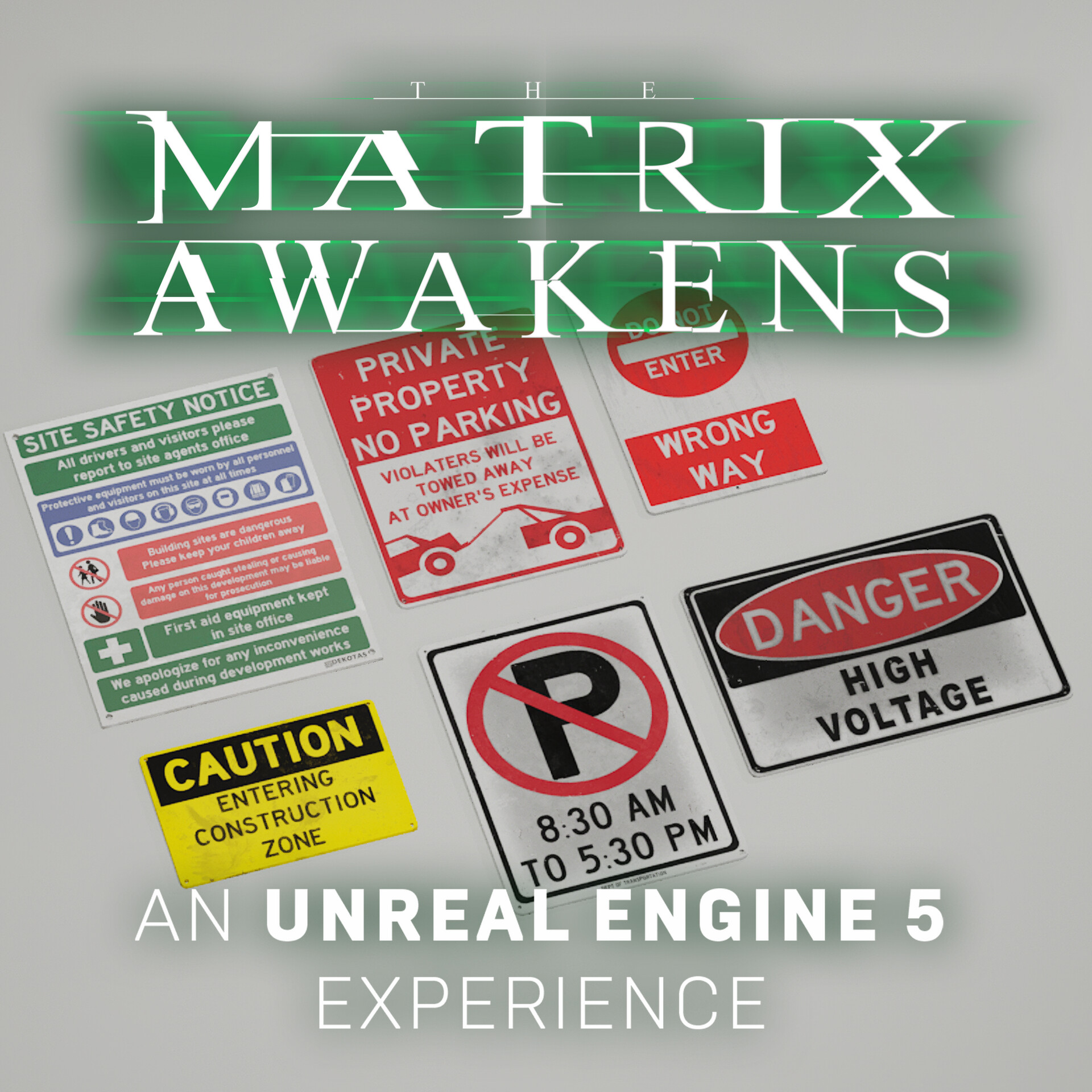 ArtStation - The Matrix Awakens - City Signs