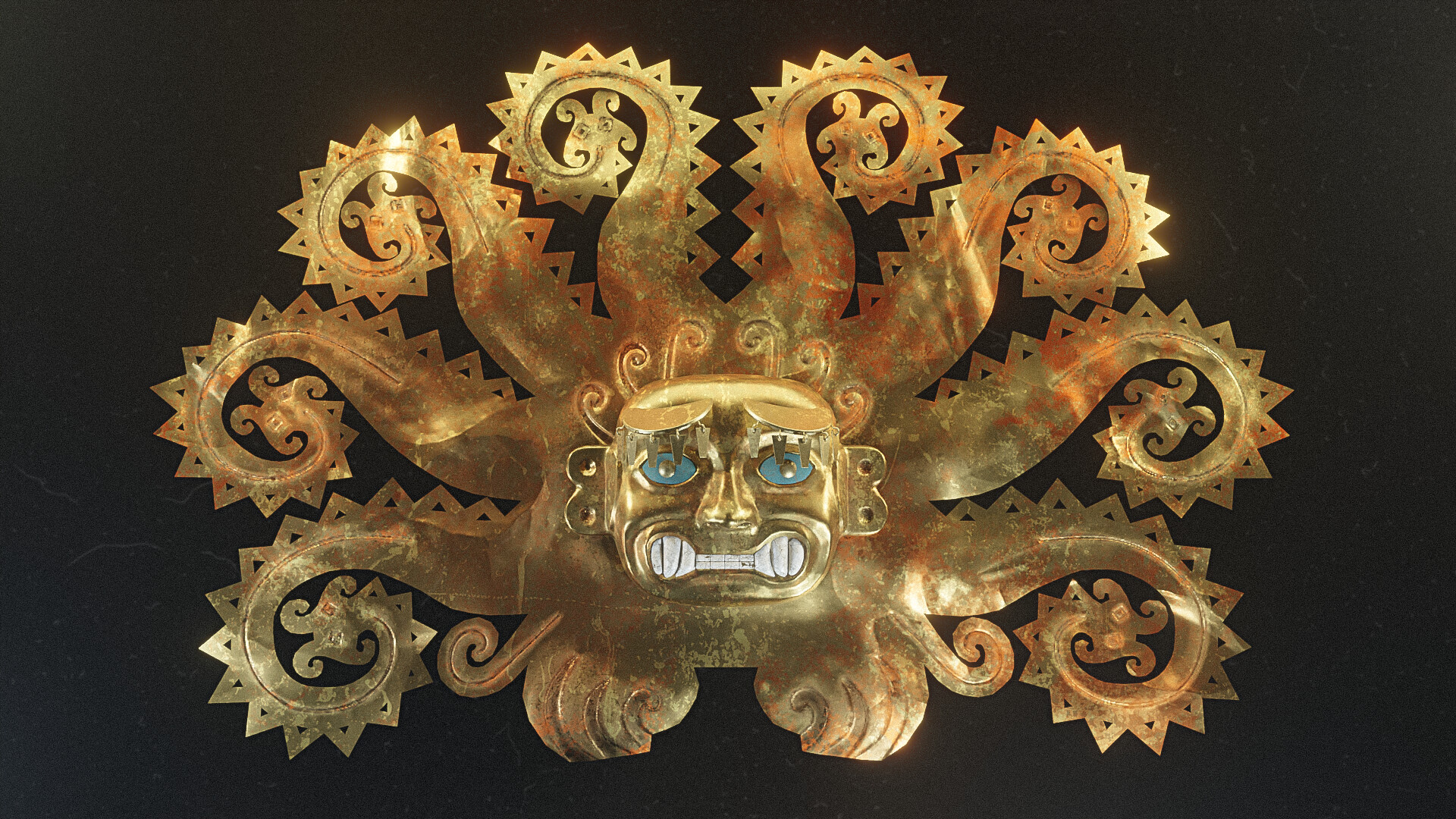 ArtStation - Gold Moche Headdress