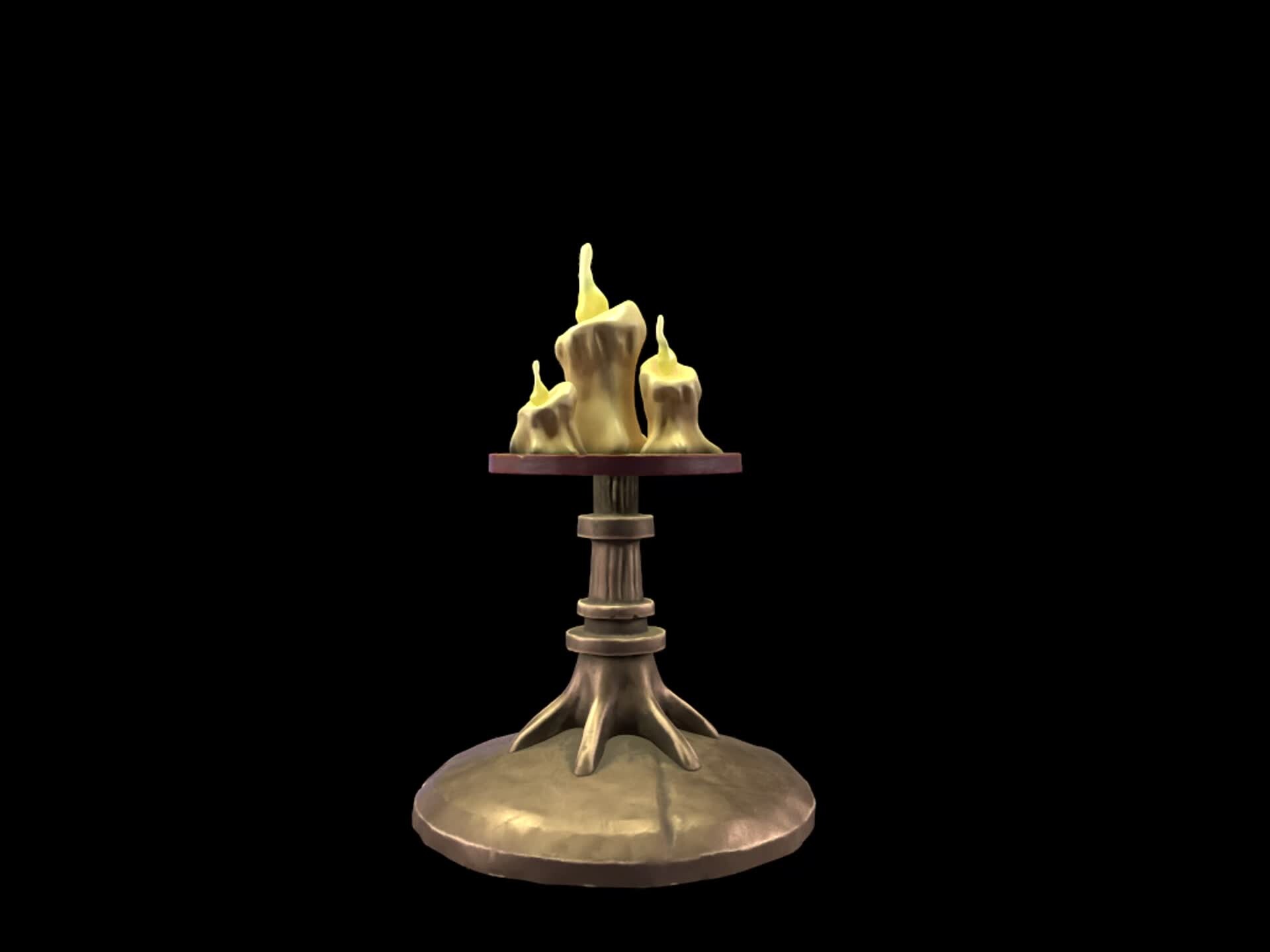 ArtStation - stylised prop candle