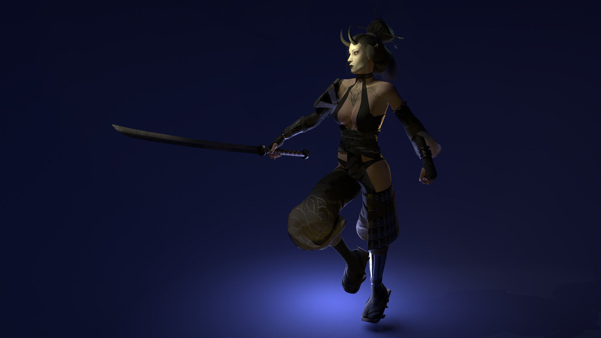 ArtStation - Daemon Yokai Girl