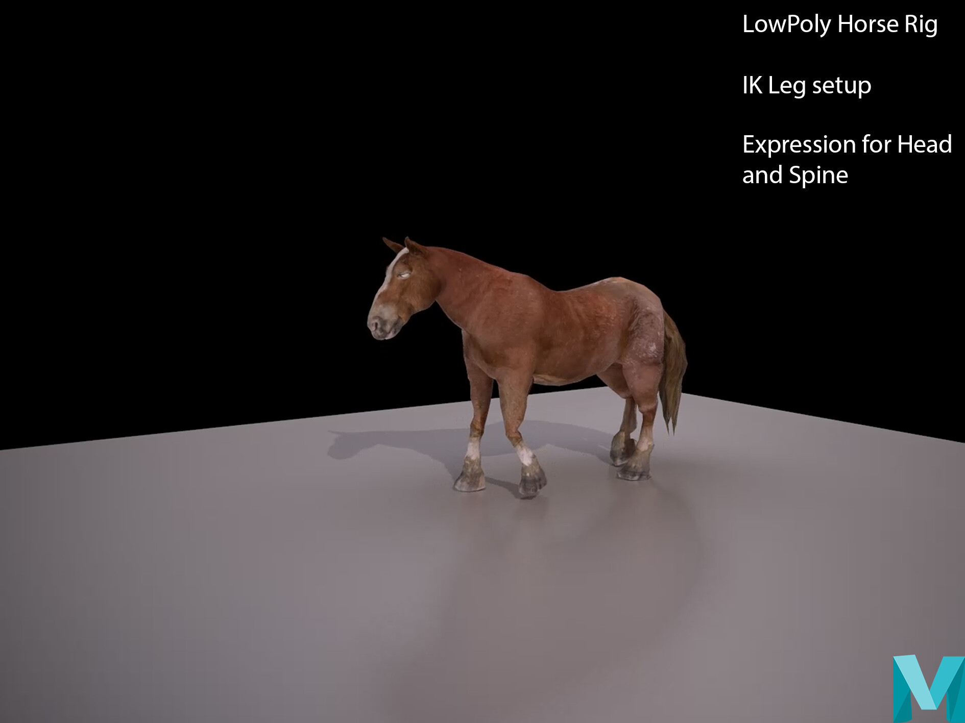 ArtStation - LowPoly Horse Rig + Animation