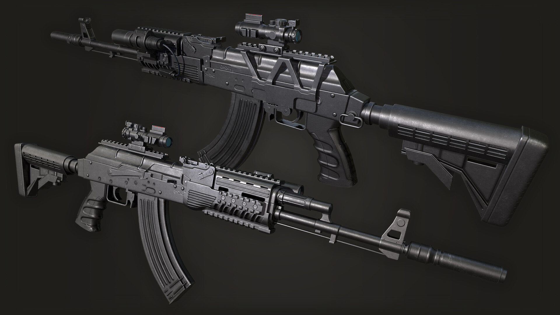 ArtStation - Modern_kalashnikov_AKMS